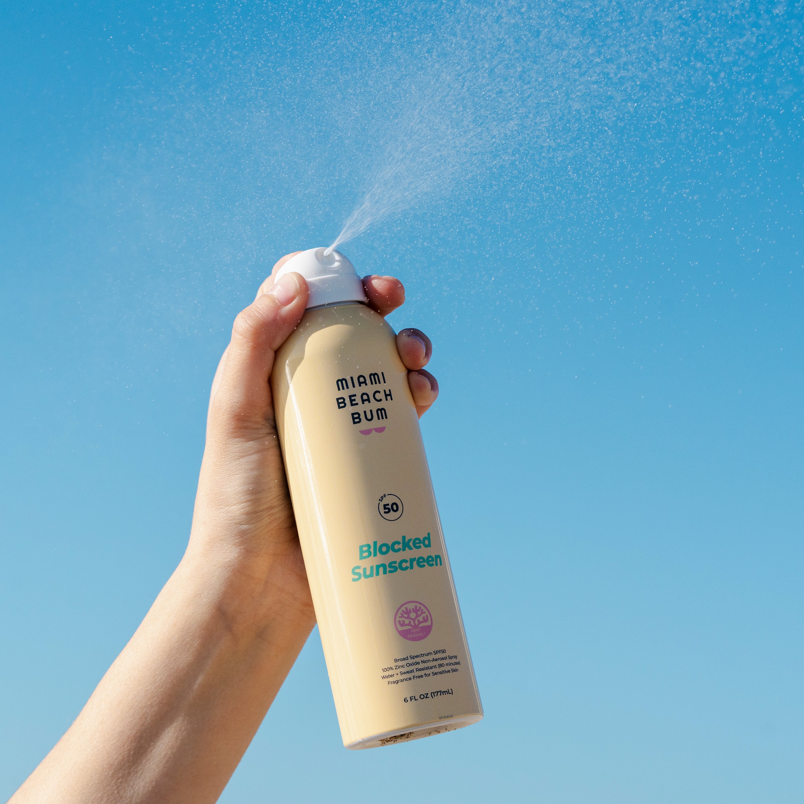 Miami Beach Bum® - Blocked SPF 50 Mineral BOV Sunscreen Spray - Shop ...